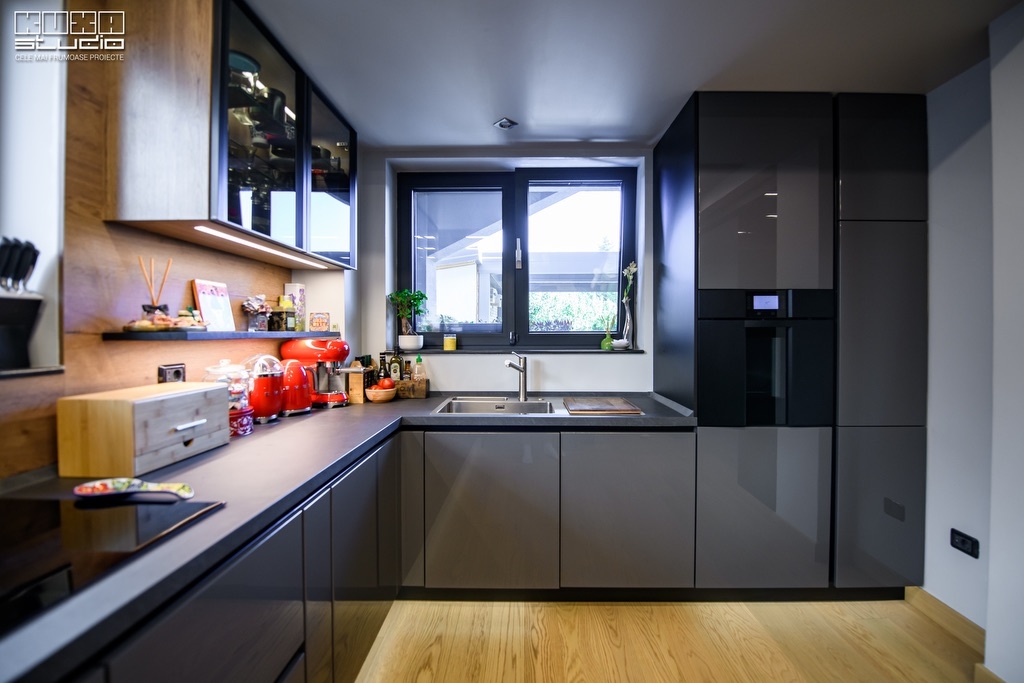 Proiect bucatarie Comuna Berceni | Kuxa Studio, expert in mobila de ...