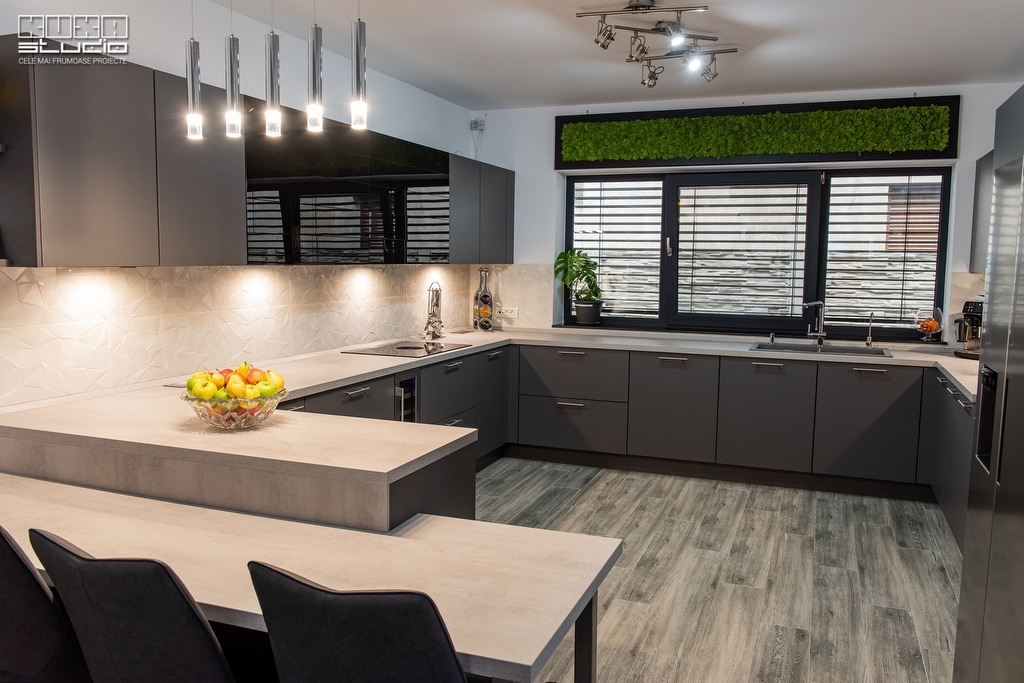 Proiect bucatarie Sag, Timis | Kuxa Studio, expert in mobila de ...